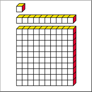 Clip Art: Place Value Chart: Tens 3 Color 1 – Abcteach