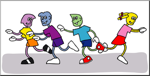 Clip Art: Cartoon School Scene: Classroom 16 B&W – Abcteach