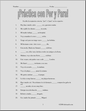 Preposiciones/Prepositions – Abcteach