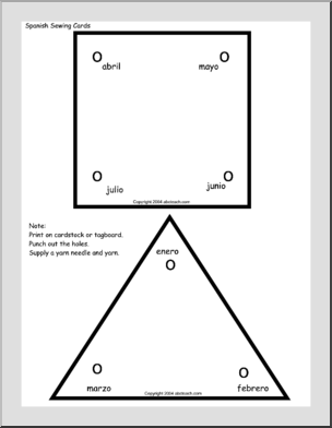 Spanish Flashcards: Shapes – Abcteach