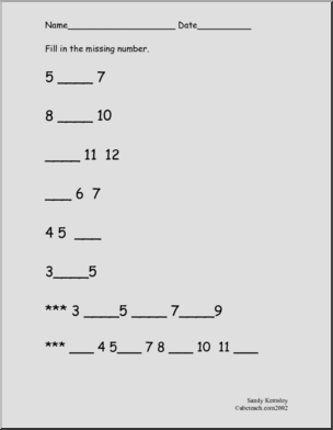 Easy Math 3 Worksheet – Abcteach