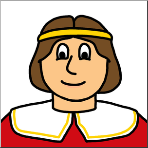 Clip Art: Cartoon Faces: Prince Color 1 – Abcteach