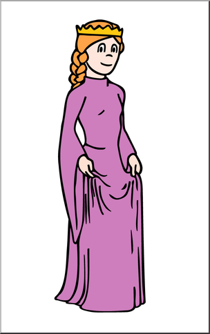 Clip Art: Royal Family: Princess Color – Abcteach