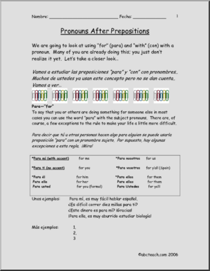 Preposiciones/Prepositions – Abcteach