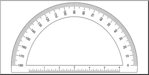 Clip Art: Protractor B&W – Abcteach