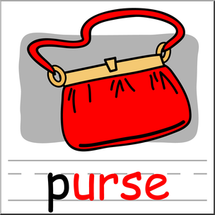 Clip Art: Basic Words: -urse Phonics: Purse Color – Abcteach
