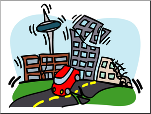 Clip Art: Basic Words: Quake B&W Labeled – Abcteach