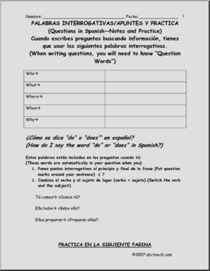 Spanish: Explicaciones y prÂ·ctica – Palabras interrogativas ...