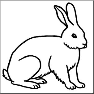 Clip Art: Rabbit B&W – Abcteach