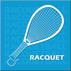 Clip Art: Racquetball Racquet 2 Color – Abcteach