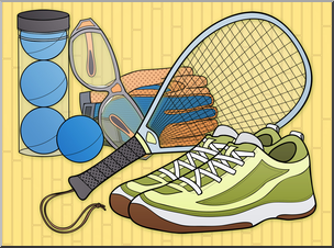 Clip Art: Racquetball Color 1 – Abcteach