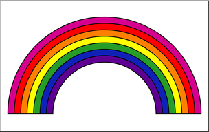 Clip Art: Rainbow 4 Color – Abcteach
