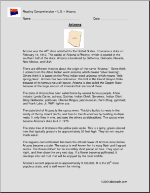 Comprehension: State – Utah (elementary) – Abcteach