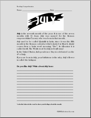 Writing Prompts: My Journal – July (elementary) – Abcteach