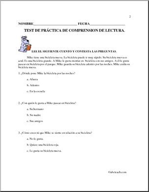 Spanish: Practica de la comprension – Abcteach