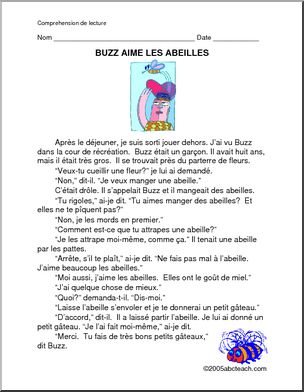French: Buzz aime les abeilles – Abcteach