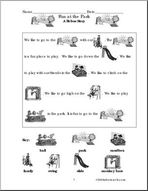 Fun at the Park (b/w) Rebus – Abcteach
