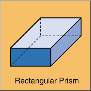Clip Art: 3D Solids: Rectangular Prism Color Labeled – Abcteach