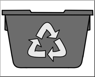 Clip Art: Recycle Bin Grayscale – Abcteach