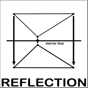Clip Art: Geometry Illustration: Reflection B&W – Abcteach