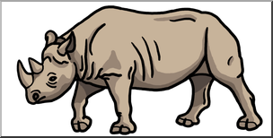 Clip Art: Rhinoceros Color 2 – Abcteach
