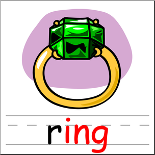 Clip Art: Basic Words: -ing Phonics: Ring Color – Abcteach