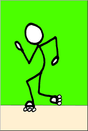 Clip Art: Stick Guy Basketball Rebound Color – Abcteach