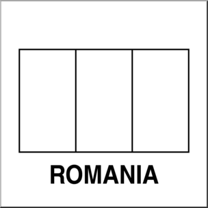 Clip Art: Flags: Romania B&W – Abcteach