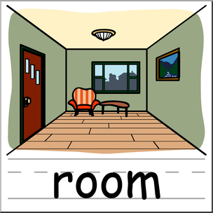 Clip Art: Basic Words: Room Color Labeled – Abcteach