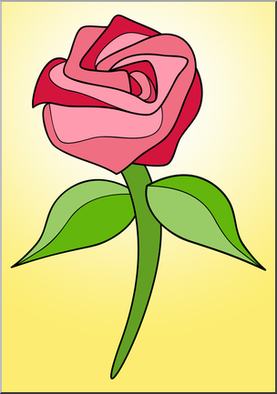 Clip Art: Rose 6 Color 1 – Abcteach