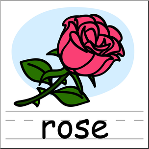 Clip Art: Basic Words: Rose Color (poster) – Abcteach