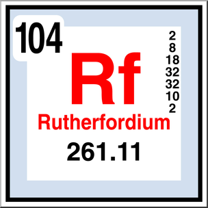 Clip Art: Elements: Rutherfordium Color – Abcteach