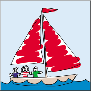 Clip Art: Sailboat 2 Color – Abcteach