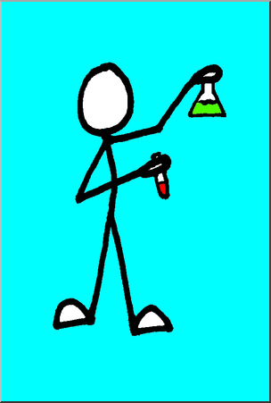 Clip Art: Stick Guy Scientist Color – Abcteach