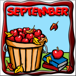 Clip Art: Month Graphic: September Color – Abcteach