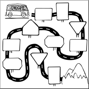 Clip Art: Sequence Pathway 03 B&W – Abcteach