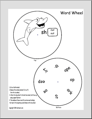 Word Wheels: Gift Shape (beginning “g” sound) – Abcteach