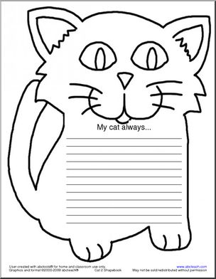 Shapebook: My Cat (elementary) – Abcteach