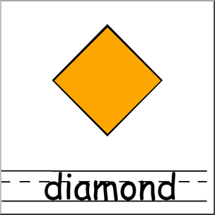 Clip Art: Shapes: Diamond Color Labeled – Abcteach