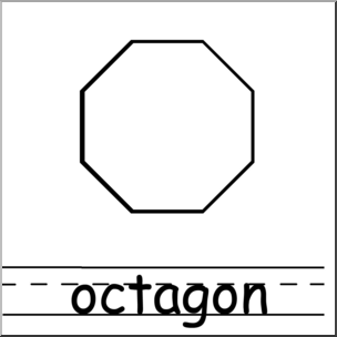 Clip Art: Shapes: Octagon B&W Labeled – Abcteach