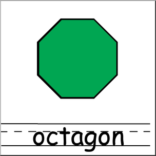 Clip Art: Shapes: Octagon Color Labeled – Abcteach