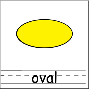 Clip Art: Shapes: Oval Color Labeled – Abcteach