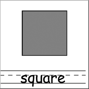 Clip Art: Shapes: Square Grayscale Labeled – Abcteach