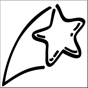 Clip Art: Shooting Star B&W – Abcteach