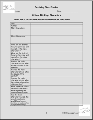 Surviving Fiction (middle school) – Abcteach