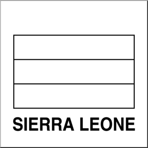 Clip Art: Flags: Sierra Leone B&W – Abcteach