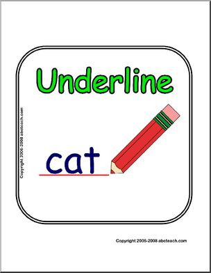 Underline Classroom Sign – Abcteach