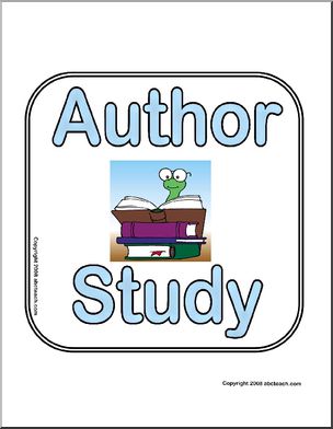 Author Study Center Sign – Abcteach