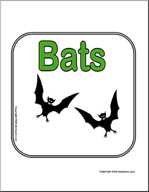 Sign: Bats – Abcteach