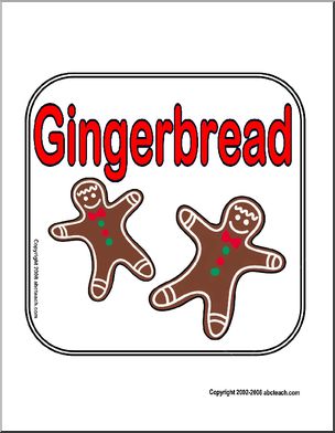 Sign: Gingerbread – Abcteach